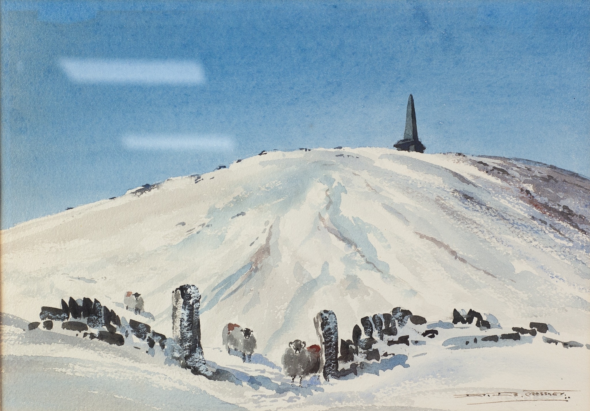 Donald Crossley | Views of Stoodley Pike in the snow | MutualArt