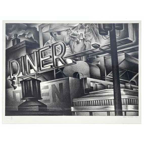 Greg Rohrer | GREG ROHRER Diner Open Lithograph Print. 1991 ...