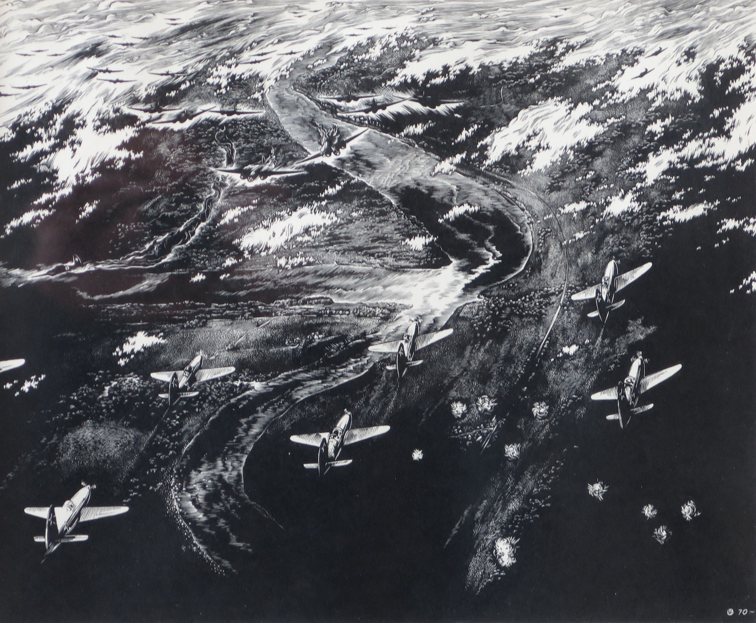 Mārtiņš Ozoliņš | Gaisa kauja virs Pļaviņām 1970 (1970) | MutualArt