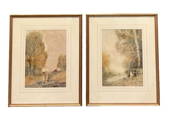 Frederick Hines | FREDERICK HINES; a pair of 19th century rural ...