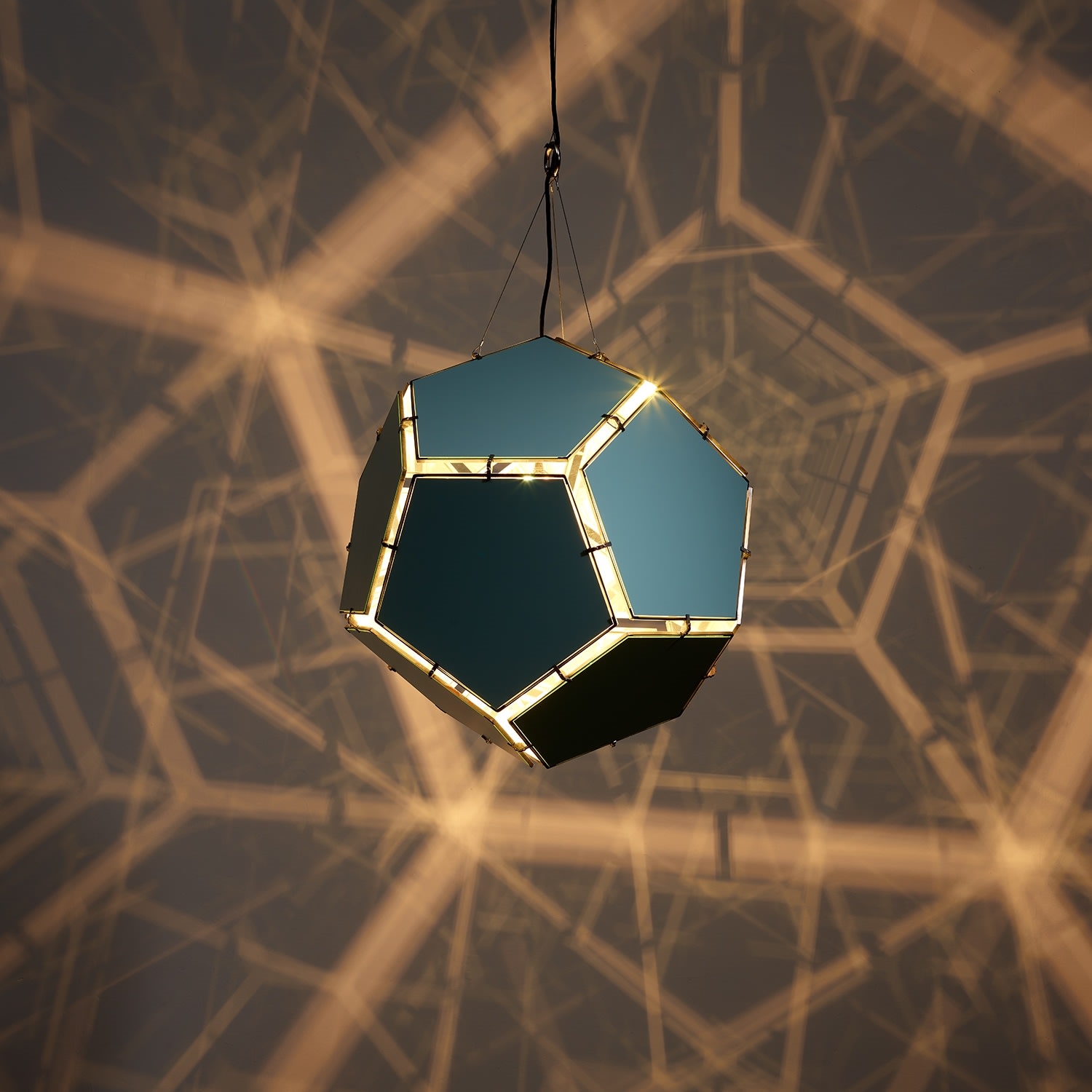 Olafur Eliasson | Inverted mirror dodecahedron lamp (2005) | MutualArt
