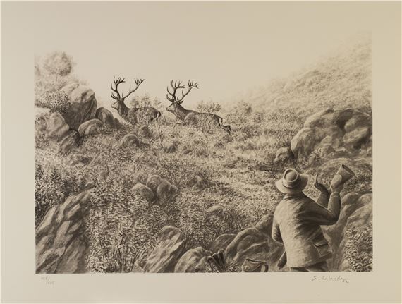 Josechu Lalanda | Escena de caza (1939) | MutualArt
