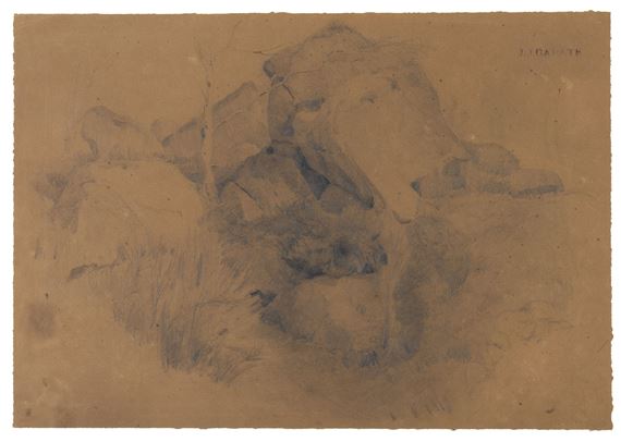 José Garate | Paisaje y rocas (1869) | MutualArt