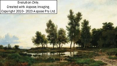 Remigius Adrianus Van Haanen | A Swamp Landscape with Travellers ...
