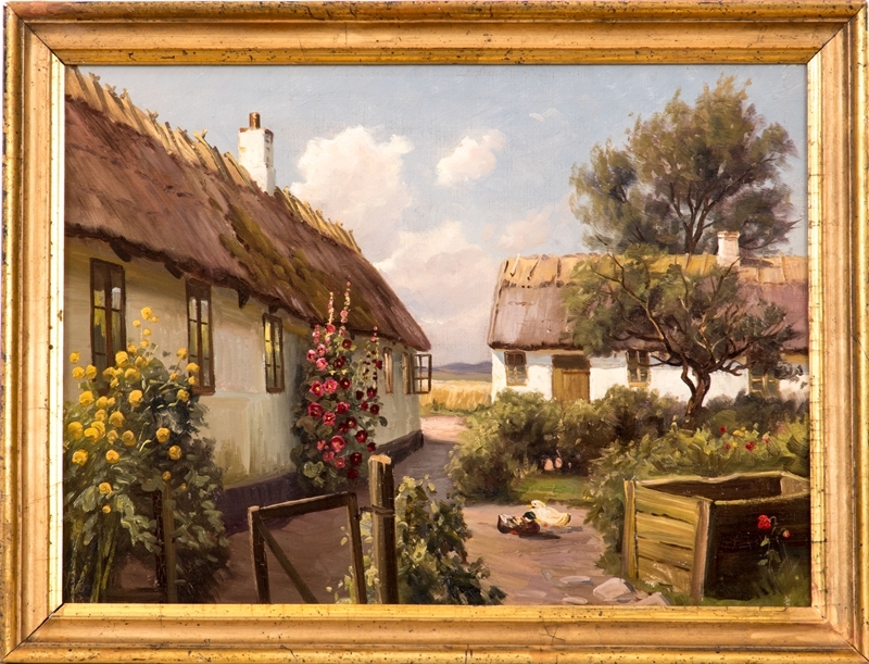 Peder Mork Monsted | A summer day at a stream in the forest | MutualArt