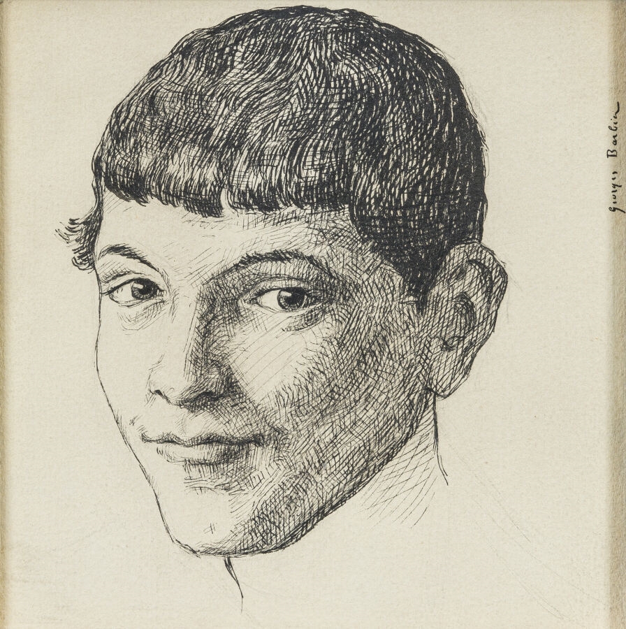 Georges Barbier | GEORGES BARBIER (1882-1932) Portrait présumé de jeune ...