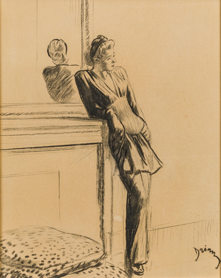 Étienne Drian | DRIAN (1885-1961) ADRIEN ÉTIENNE DIT Elégante adossée à ...