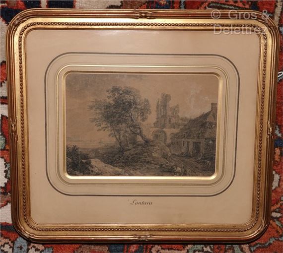 Simon Mathurin Lantara | Lively farm in front of ruins | MutualArt