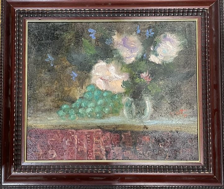 Michel Calvet | Bouquet et grappe de raisin | MutualArt