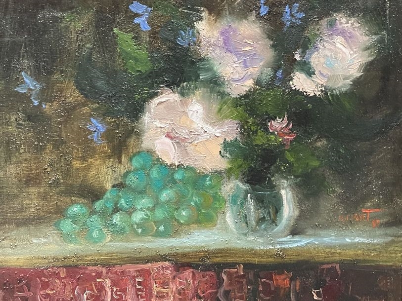 Michel Calvet | Bouquet et grappe de raisin | MutualArt