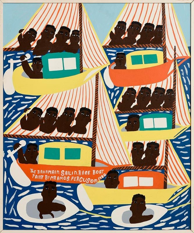 Amos Ferguson | The Bahamian Sailing Race Boat (1980 (1980) | MutualArt