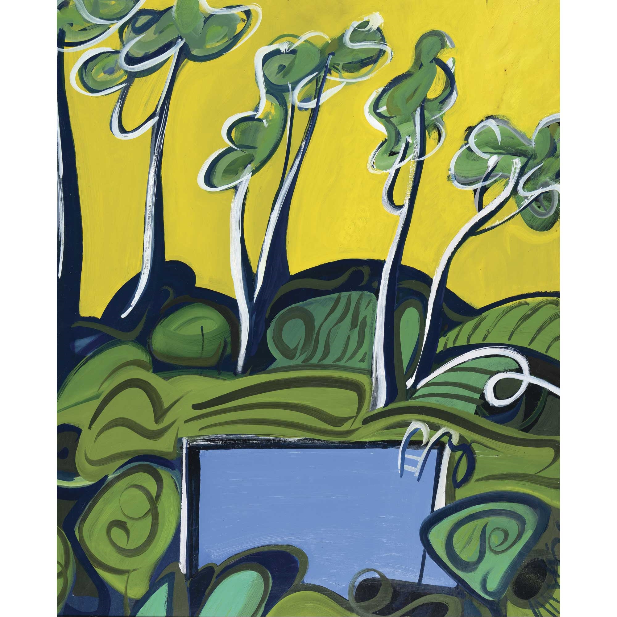 Juan Garcés | Paisaje con piscina | MutualArt