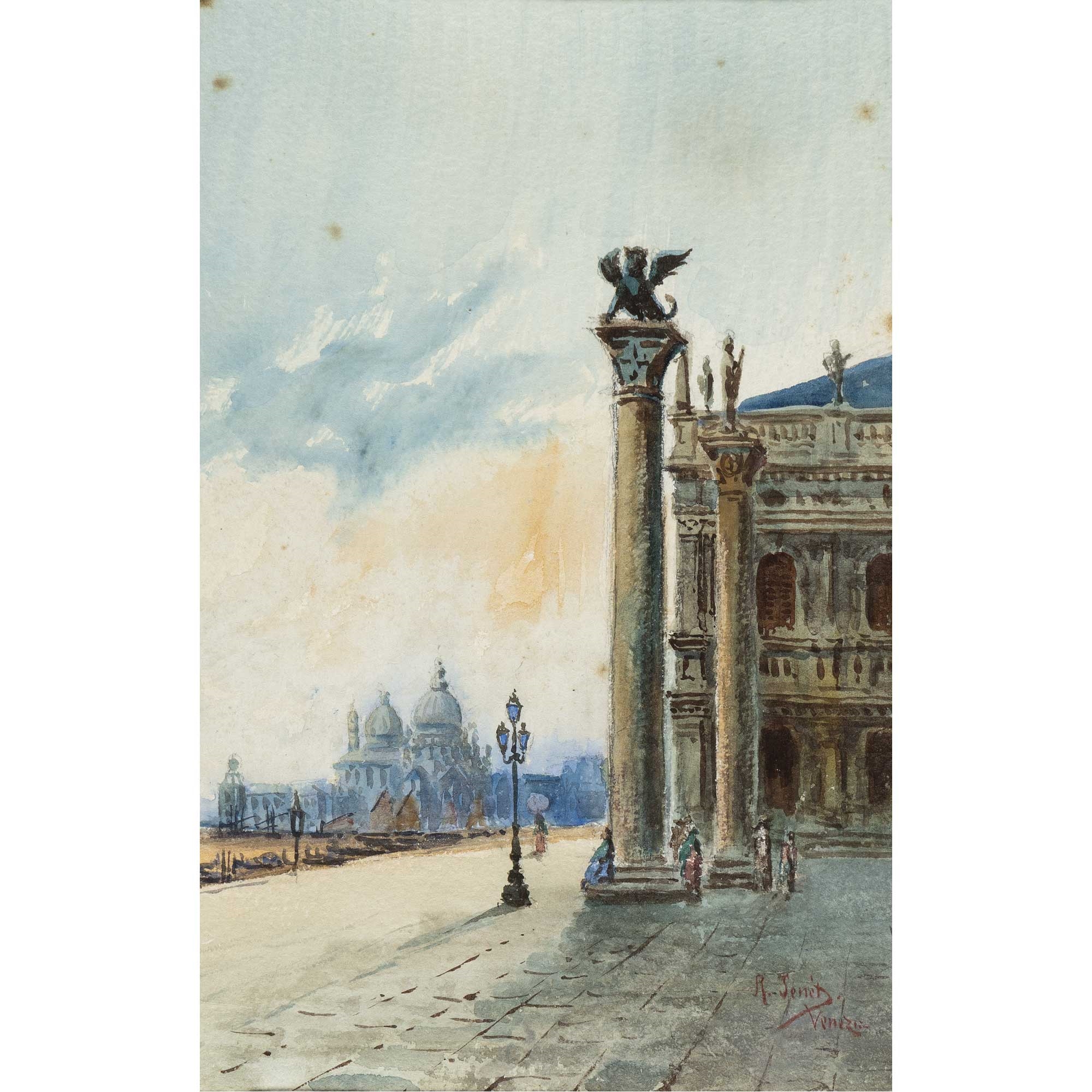 Rafael Senet | Plaza de San Marcos en un día de lluvia y Canal ...