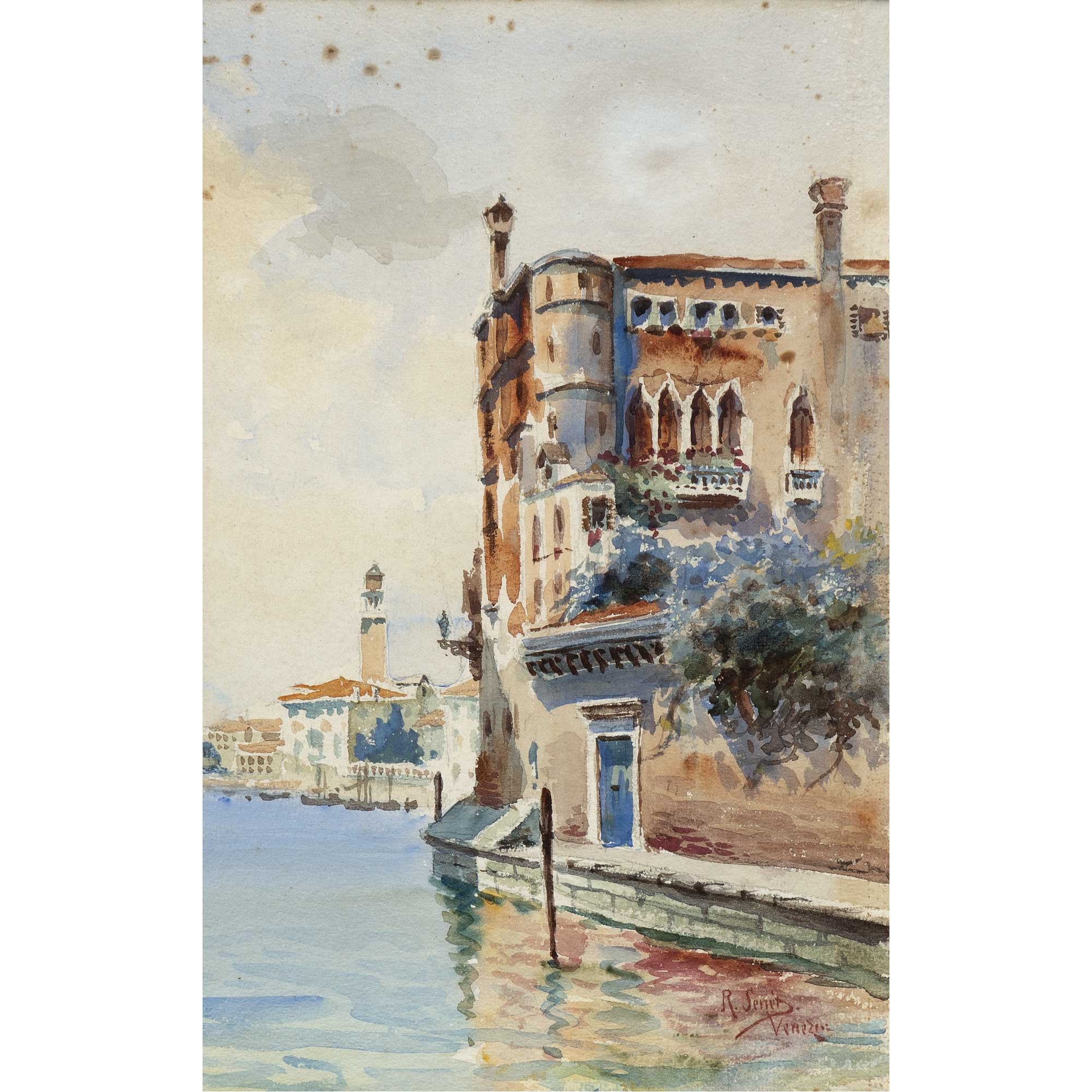 Rafael Senet | Plaza de San Marcos en un día de lluvia y Canal ...