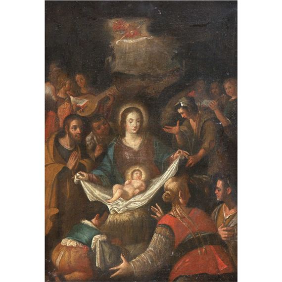 Spanish School, 17th Century | Adoración de los Pastores | MutualArt