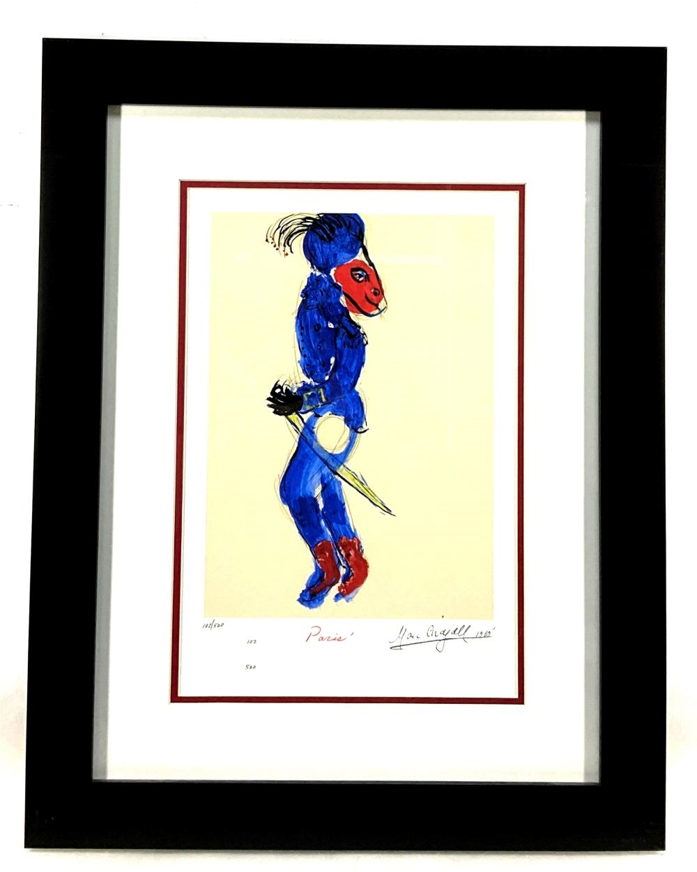 Marc Chagall | Marc Chagall Embossed Firebird Warrior Print | MutualArt