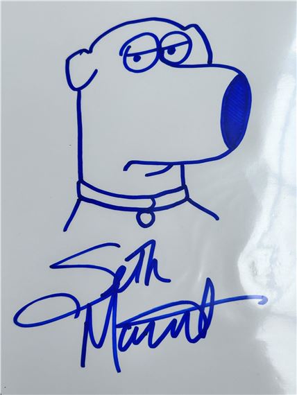 Seth MacFarlane | Seth MacFarlane signed drawing of Brian - Family G ...