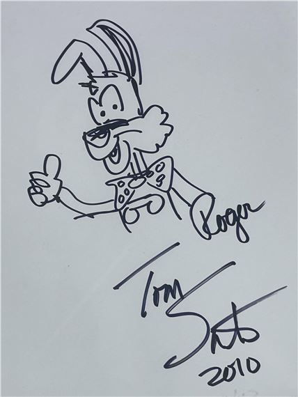 Tom Stio | Rodger rabbit signed sketch by Tom Stio with coa | MutualArt