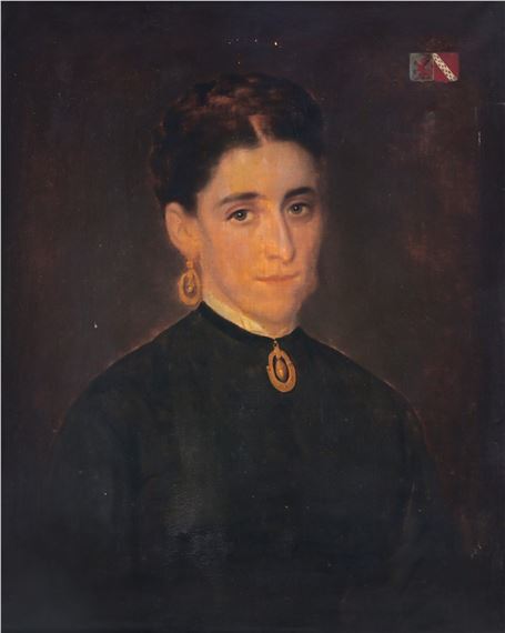 Oswald Marie | Portrait of a gentleman and a lady (1873) | MutualArt