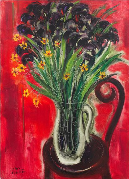 Reuven Rubin | Black irises (1965) | MutualArt