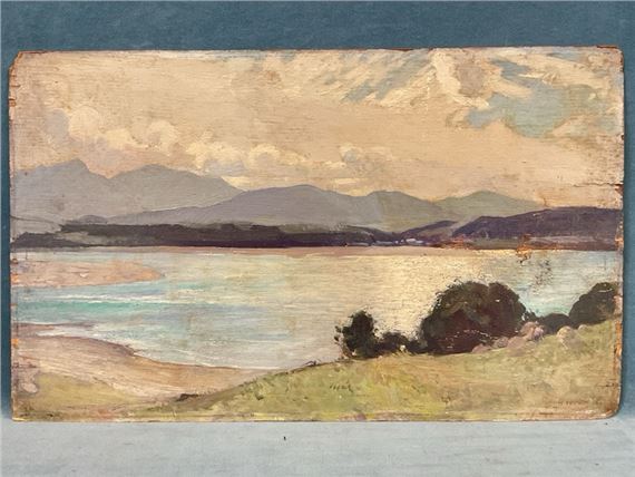 Harry Watson | mountains across open water | MutualArt