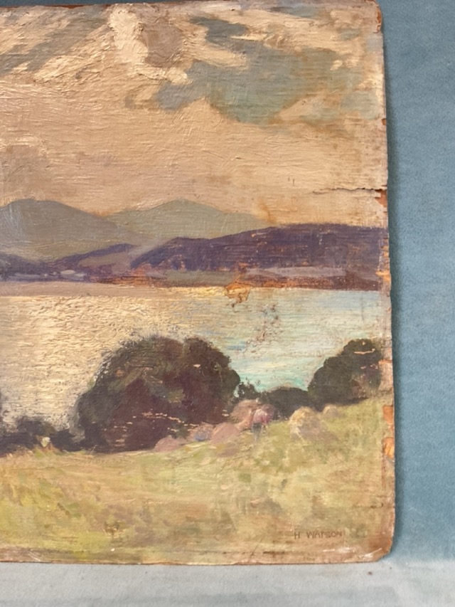 Harry Watson | mountains across open water | MutualArt