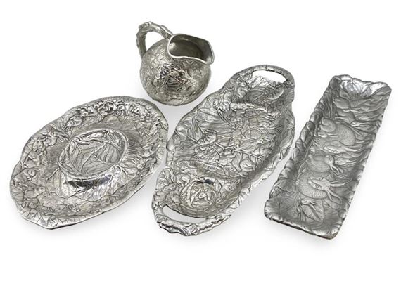 Arthur Court | 4pc 1990 Arthur Court Bunnies in Field Serve-ware ...