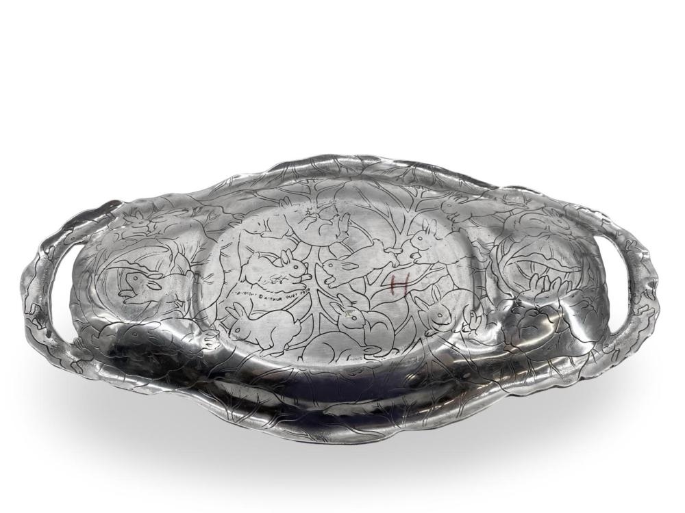 Arthur Court | 4pc 1990 Arthur Court Bunnies in Field Serve-ware ...