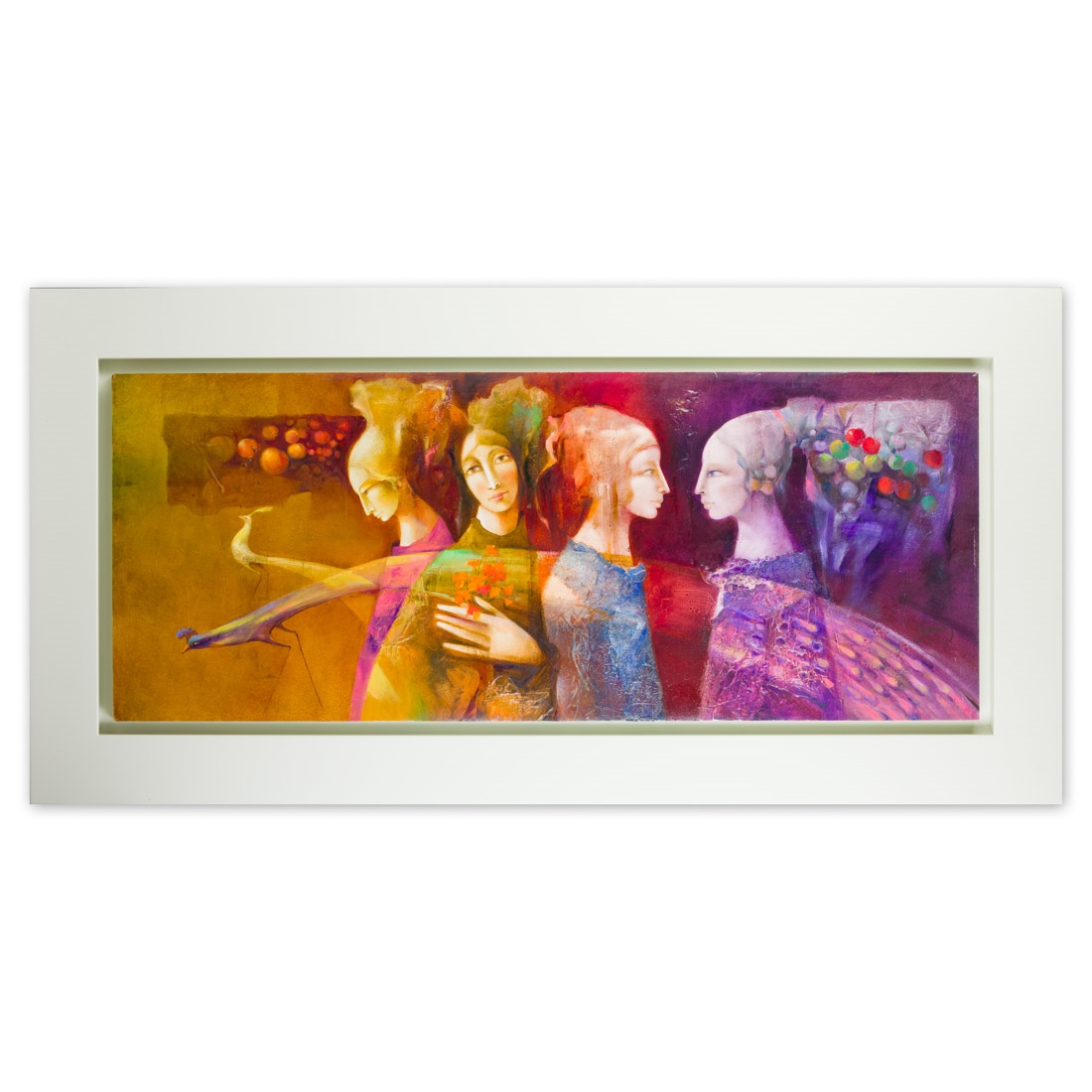 Josep Baques | Quatro figuras entre faisões (2002) | MutualArt