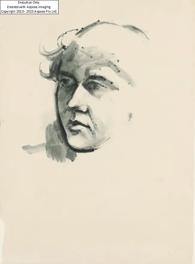 James William Winterbottom | British 1924-2005 - Portrait; ink wash on ...