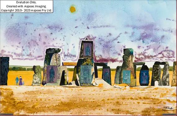 R. Scott | British 1931-2016 - Archetypes and Stones (1987) | MutualArt