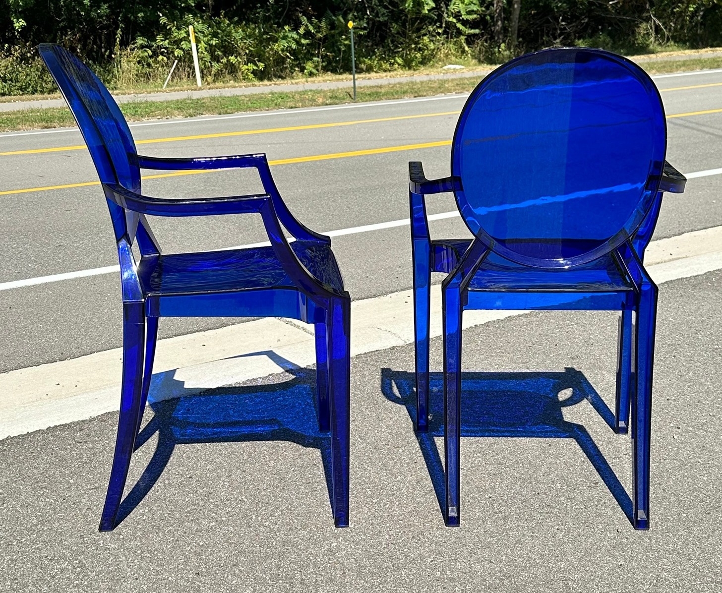 Philippe Starck | After PHILIPPE STARCK Royal Blue Ghost Chairs, Pair ...