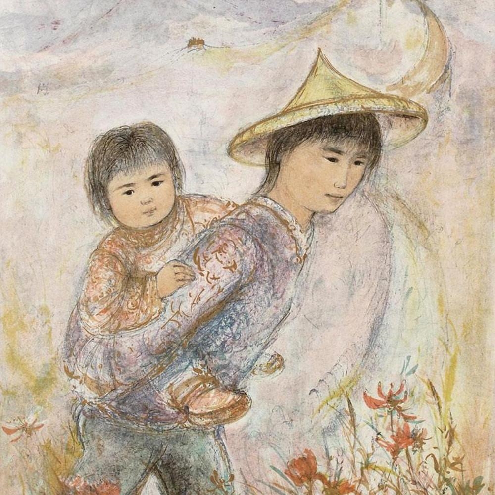 Edna Hibel | The Great Wall Limited Edition Lithograph by Edna Hibel ...