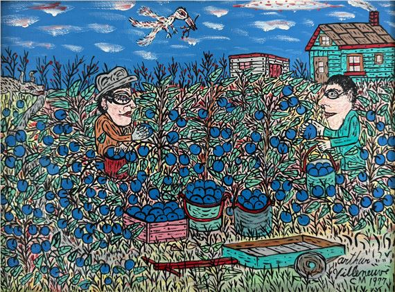 Arthur Villeneuve | La cueillette des bleuets (1977) | MutualArt