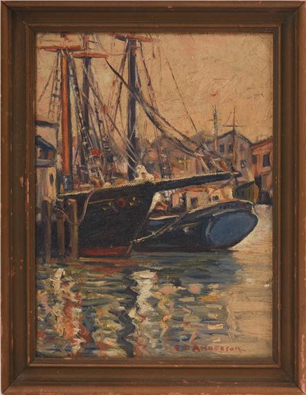 Emily D. Anderson | Emily Delia Anderson Harbor Scene | MutualArt