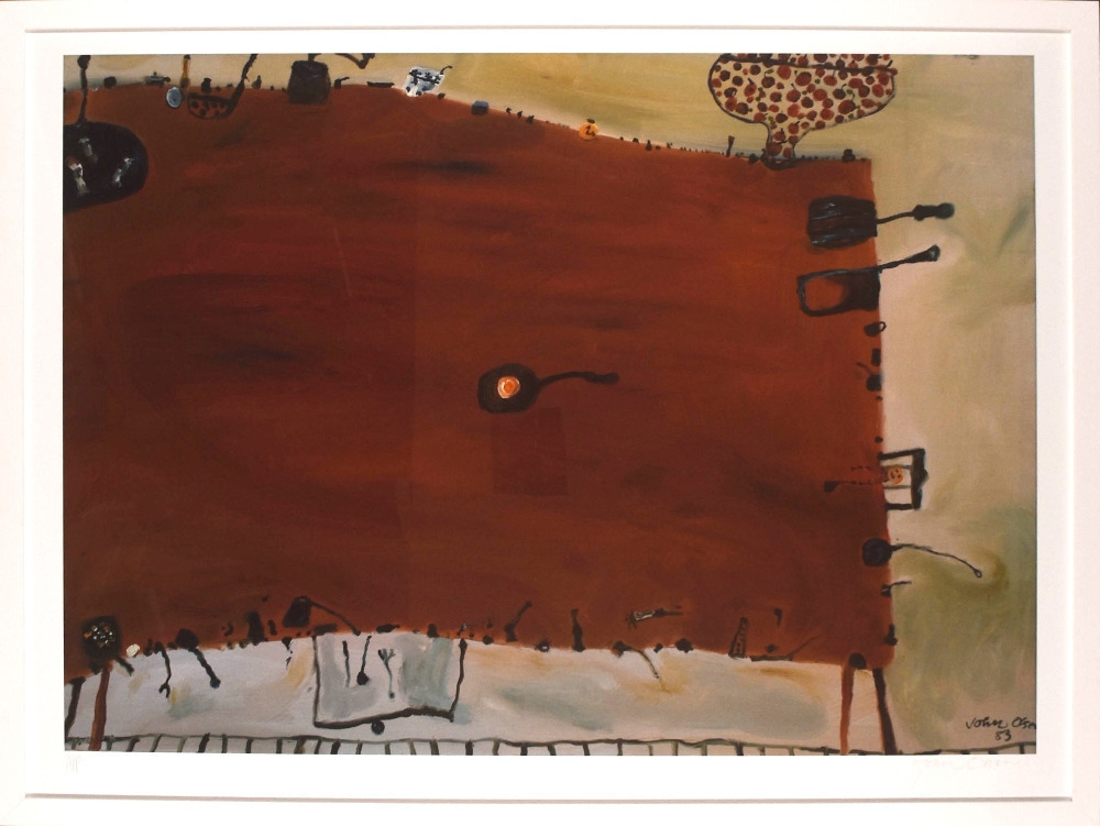 John Olsen | Child Looking Up Onto A Table | MutualArt