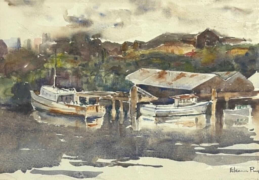 Eleanor Pugh | Docked Fishing Boats | MutualArt