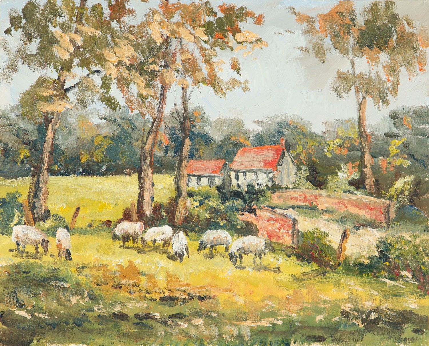 Darren Paul | SHEEP BY THE COTTAGES | MutualArt