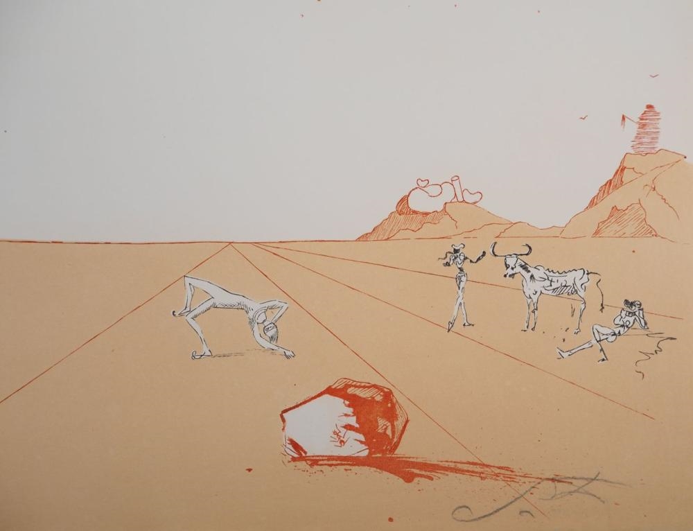 Salvador Dalí | Salvador DALI - Iberian Landscape: Bull and ...