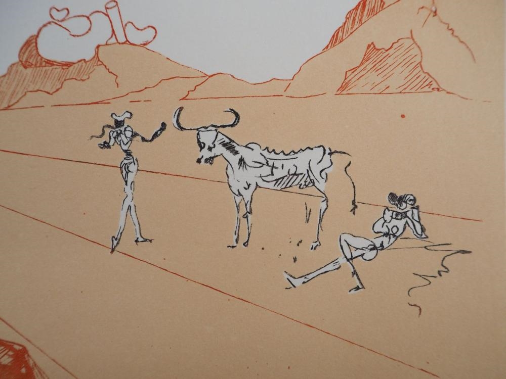 Salvador Dalí | Salvador DALI - Iberian Landscape: Bull and ...