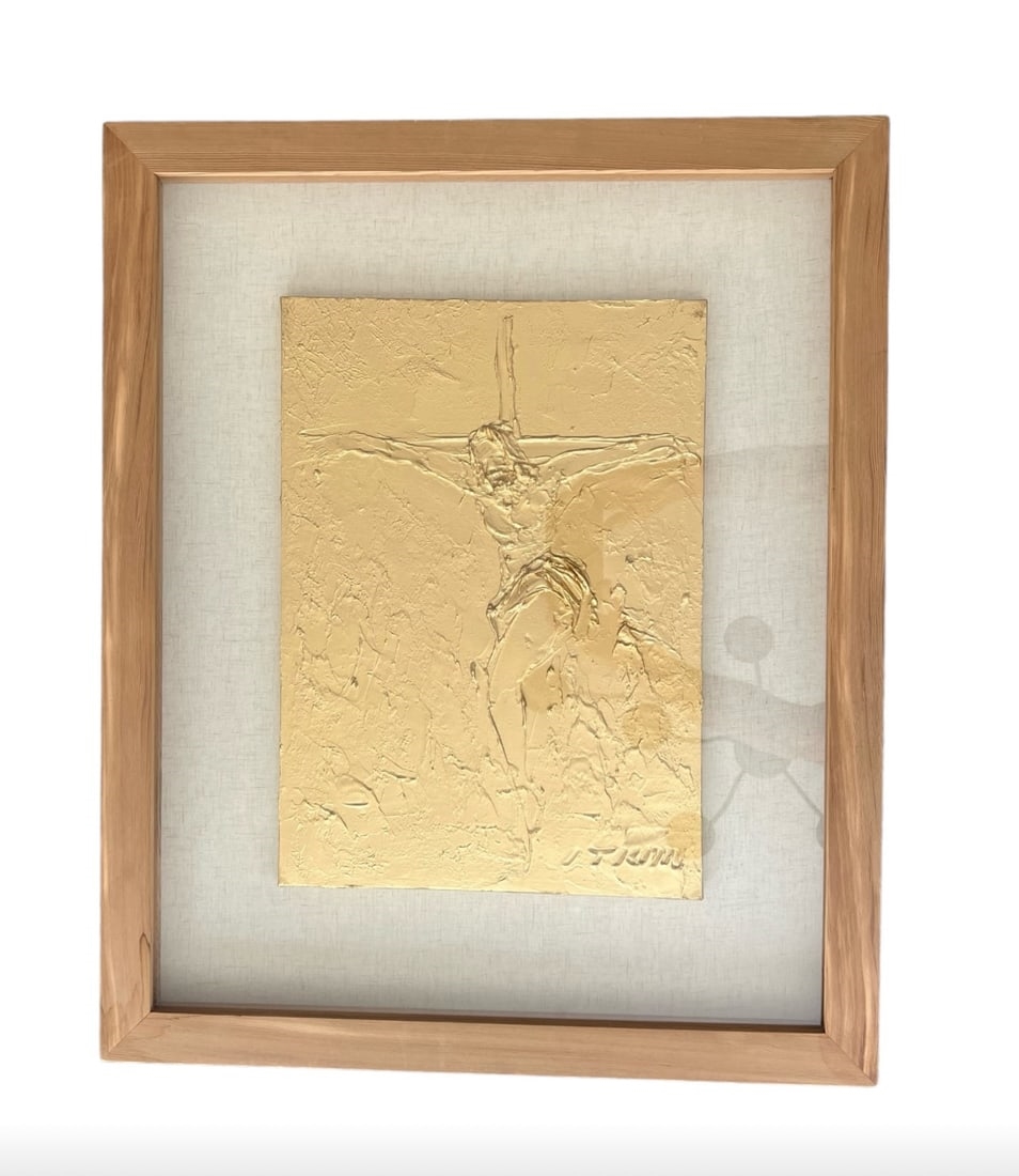 Kim IL Tae | Kim il Tae - Crucifixion - 24K Gold Art | MutualArt