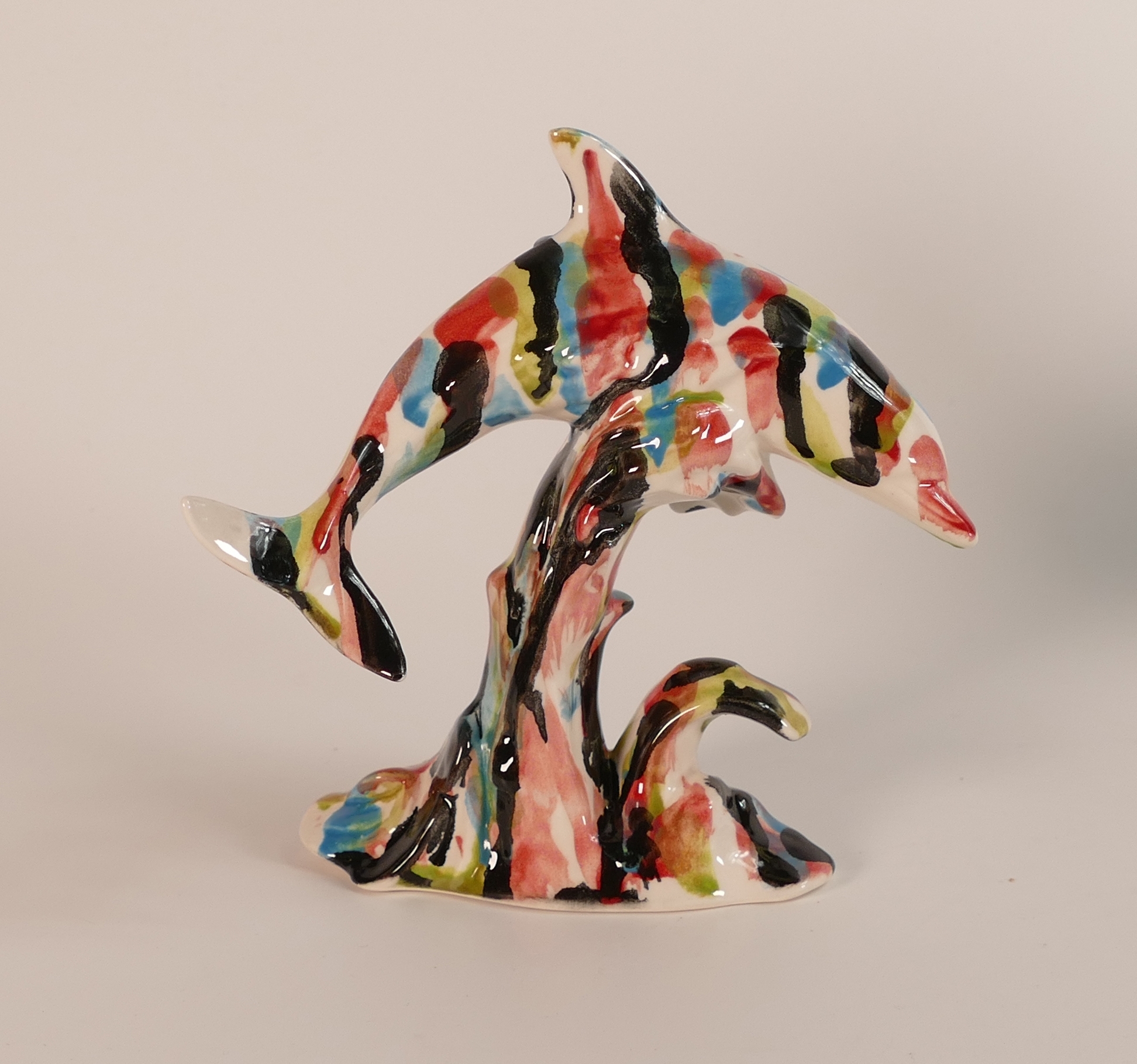 Anita Harris | Anita Harris Splash Drip Glaze Dolphin | MutualArt