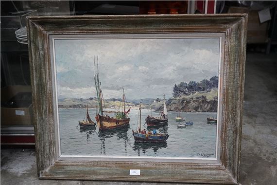 J. Wagner | J. WAGNER Douarnenez Huile sur toile signée et datée (64 ...