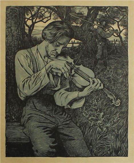 Hans Thoma | Hans Thoma - Der Geiger (The Fiddler | MutualArt