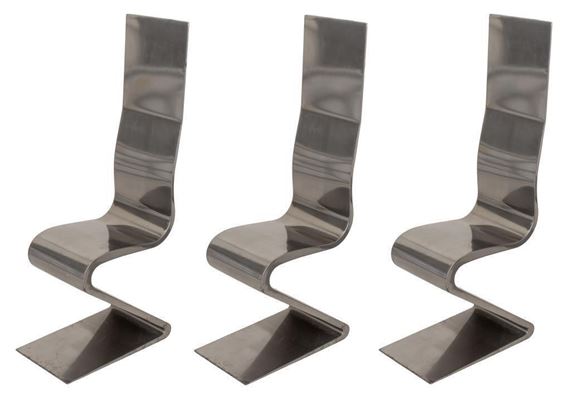 Ron Arad | Ron Arad Style Postmodern Ribbon Steel Chairs, 3 | MutualArt
