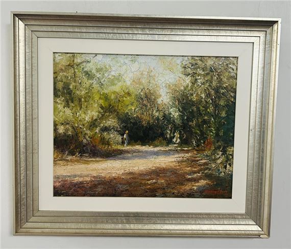 Howard Scott | Original Howard Scott Bush Scene With Figure Signed ...