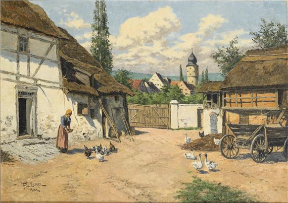 Fritz Bergen | Farm in the sunshine | MutualArt