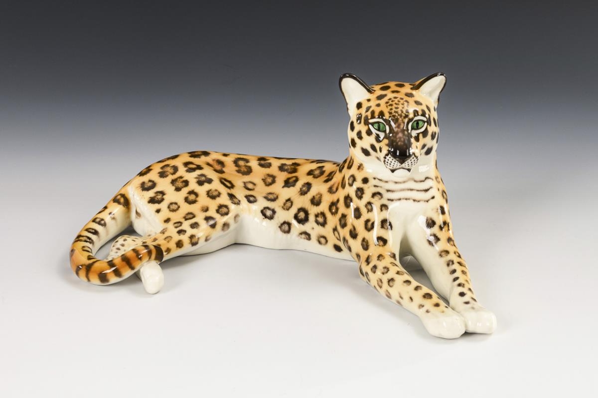Theodor Kärner | Reclining leopard | MutualArt