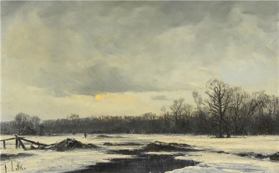Fritz Lattke | Winter landscape | MutualArt