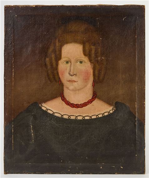 N. George Limner | Portrait of a Young Woman in a Green Dress (1831 ...